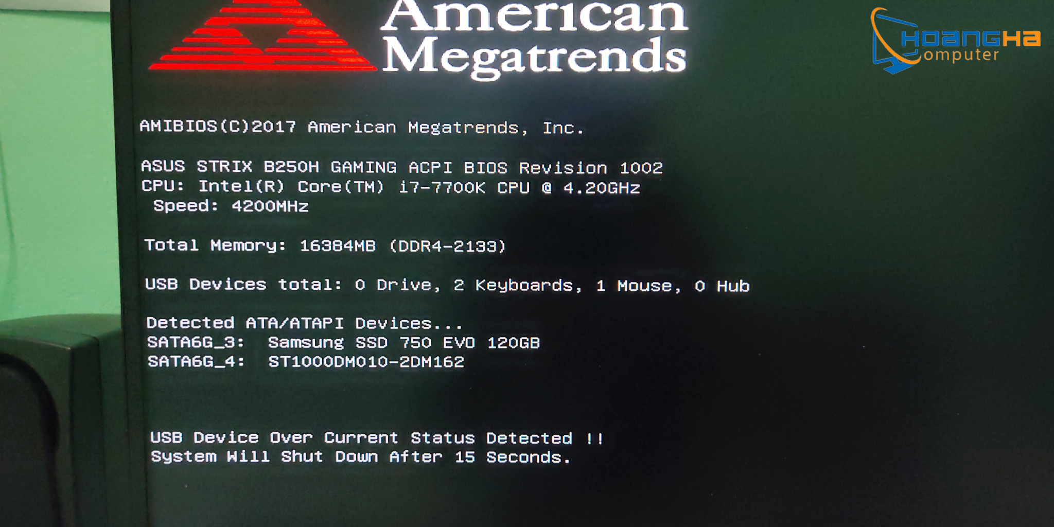 Lỗi máy tính american megatrends